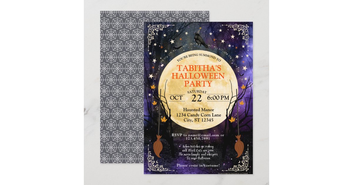 Mystical Halloween Party Invitation | Zazzle