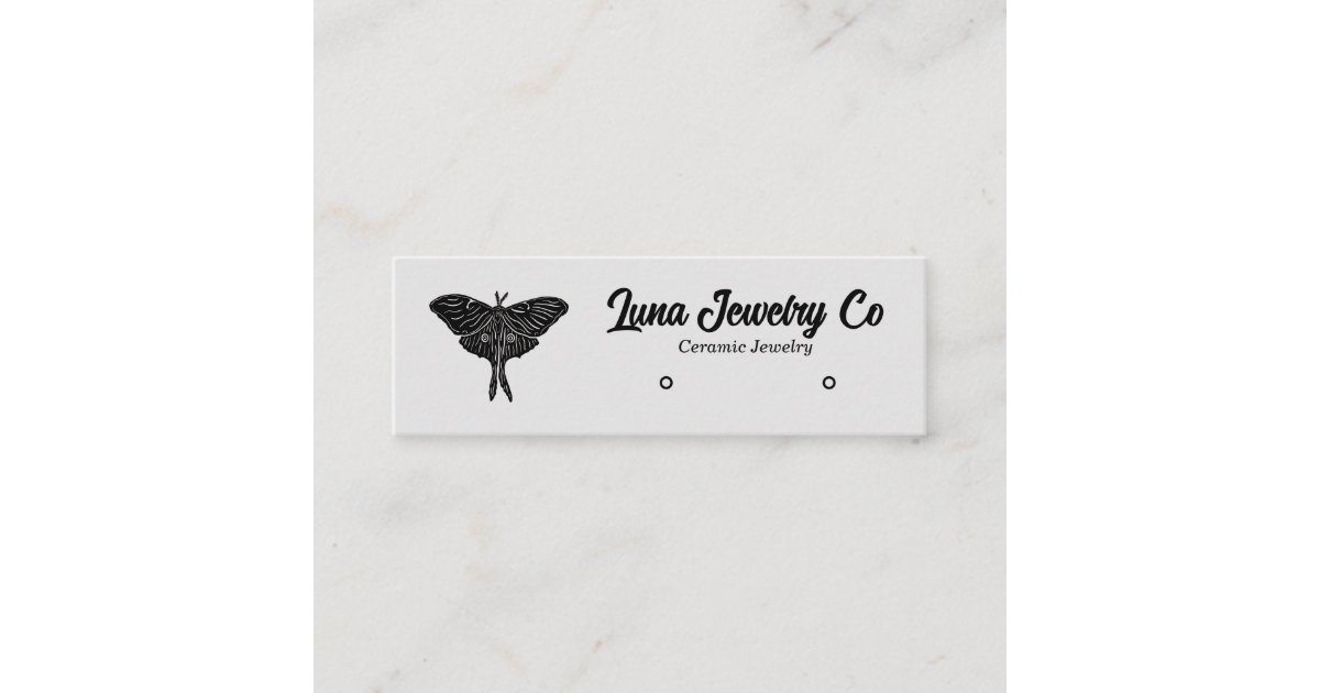 Mystical Luna Moth Jewelry Stud Business Card | Zazzle