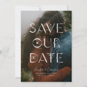 Mystical Overlay Typography Photo Save The Date | Zazzle