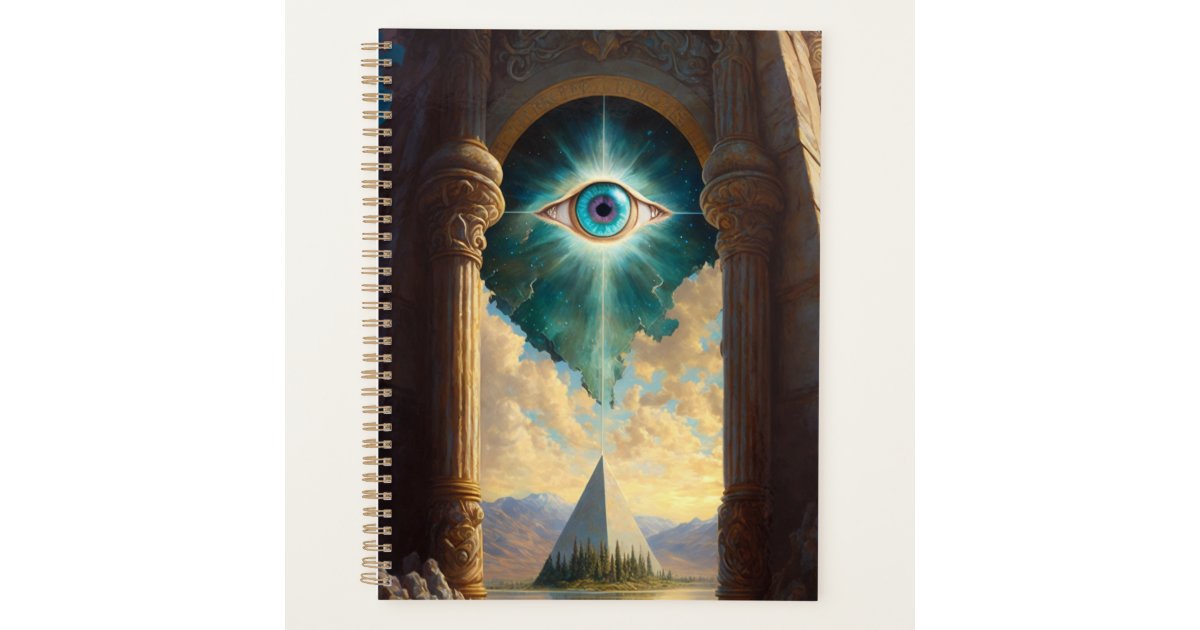 Mystical Pyramid Eye Art Planner | Zazzle