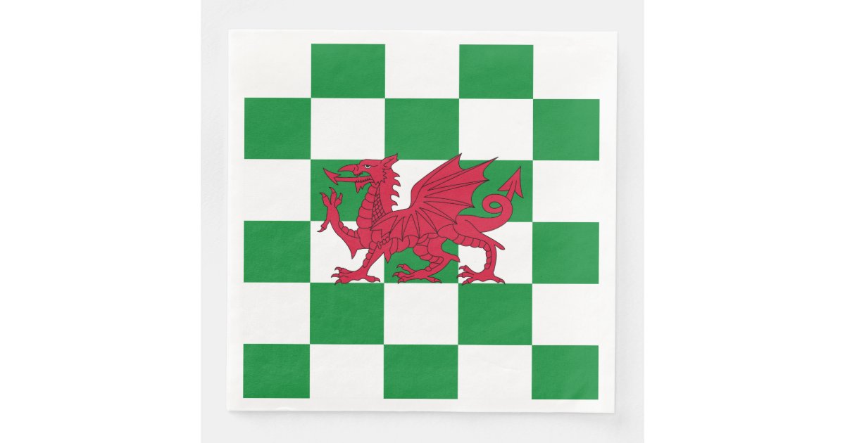 Mystical Red Celtic Dragon Flag of Wales Paper Dinner Napkins | Zazzle