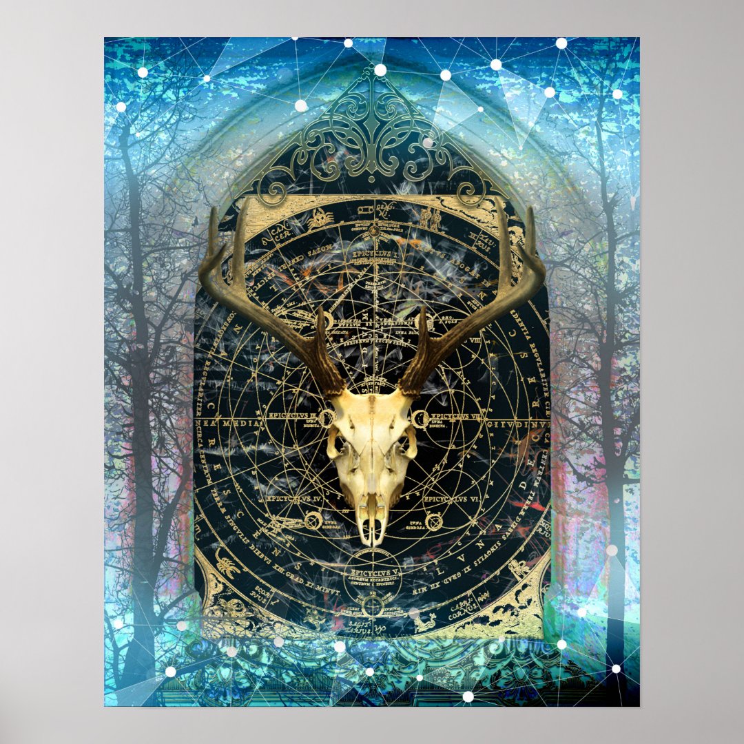 Mystical Stag Poster | Zazzle