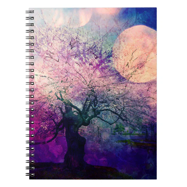 Mystical Tree and Night Moon Notebook | Zazzle