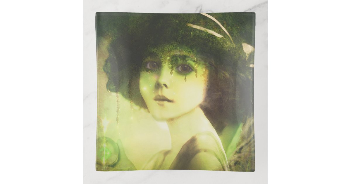 Mystical Willow Tree Fairy Fantasy Art Trinket Tray | Zazzle