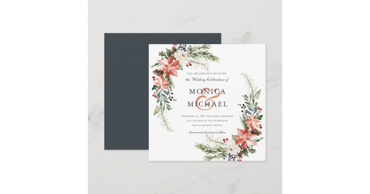 Mystical Winter | Botanical Wedding Invitation | Zazzle
