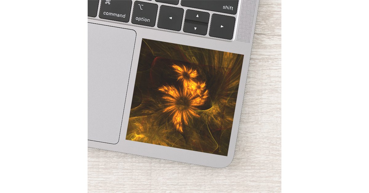 Mystique Garden Abstract Art Sticker | Zazzle