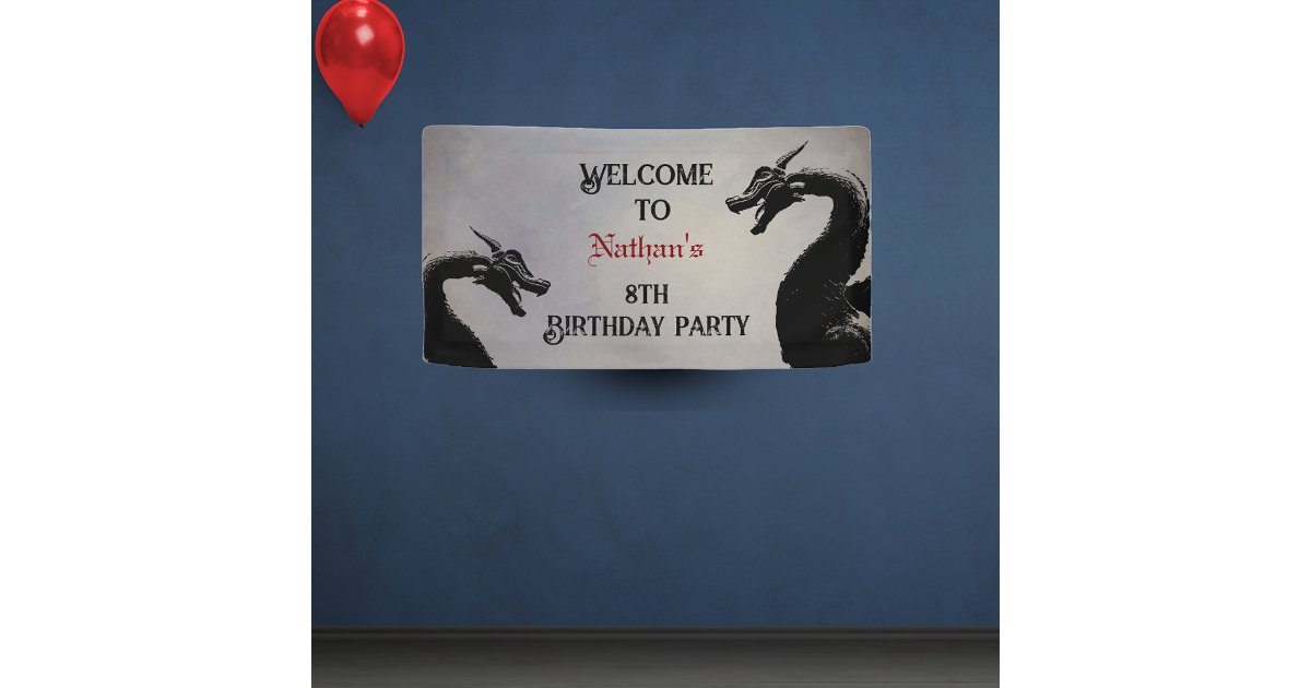 Mythical Dragon Personalized Banner | Zazzle