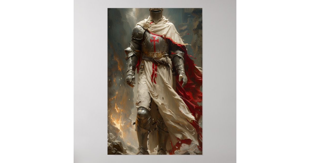 Mythical Templar Knight Poster by Luis Ricardo Fal | Zazzle