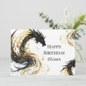 Mythical Watercolor Dragon Birthday Card | Zazzle