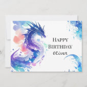 Mythical Whimsical Dragon Birthday Card | Zazzle