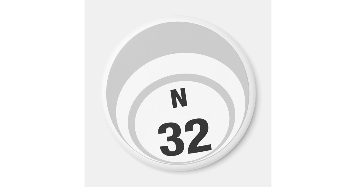 N32 bingo ball fridge magnet | Zazzle