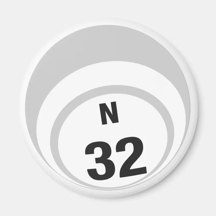 N32 bingo ball fridge magnet | Zazzle