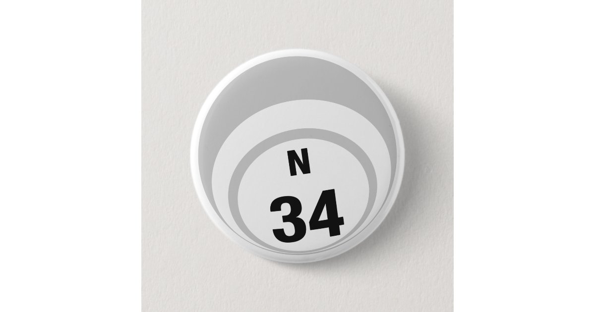N34 Bingo Ball button | Zazzle