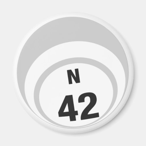 N42 bingo ball fridge magnet | Zazzle