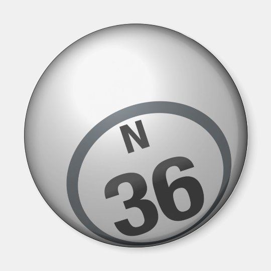 N 36 bingo ball magnet | Zazzle.com