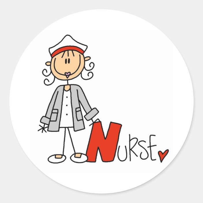 N is for Nurse Classic Round Sticker | Zazzle.com