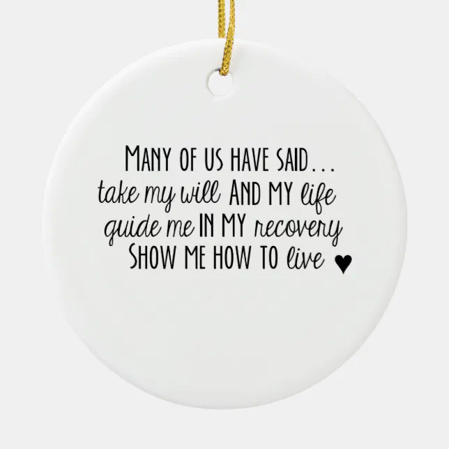 NA 3rd Step Prayer Ornament | Zazzle