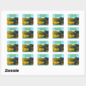 Na Pali Coast State Wilderness Park Hawaii Vintage Square Sticker | Zazzle