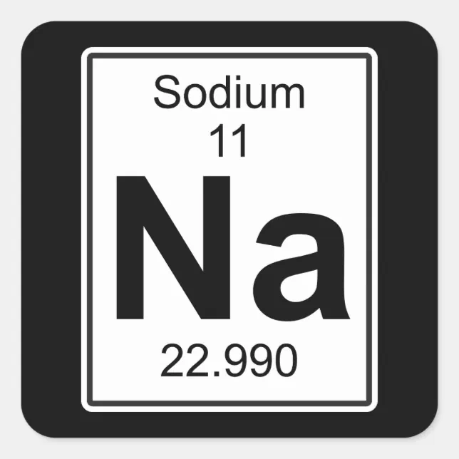Na - Sodium Square Sticker | Zazzle