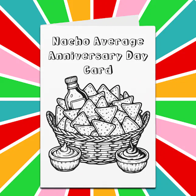 Nacho Average Anniversary Card | Zazzle
