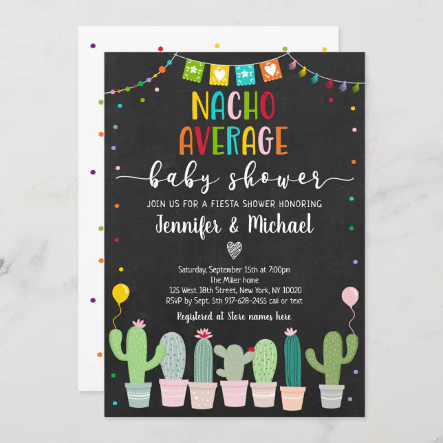 Nacho Average Baby Shower Fiesta Invitation | Zazzle