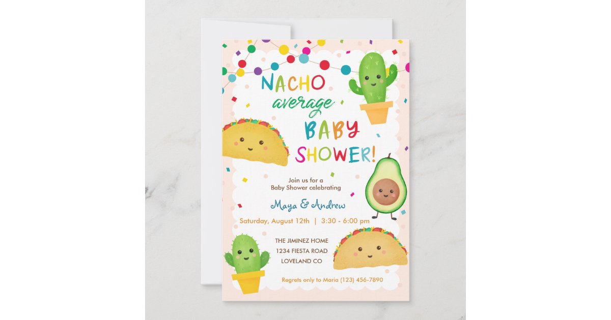 NACHO Average Baby Shower Invitation | Zazzle