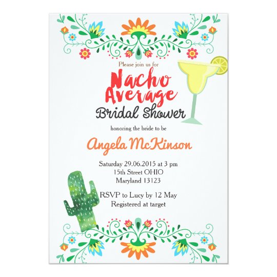 Nacho Average Bridal Shower Invitation | Zazzle.com
