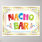 NACHO BAR Fiesta Party Sign Print | Zazzle