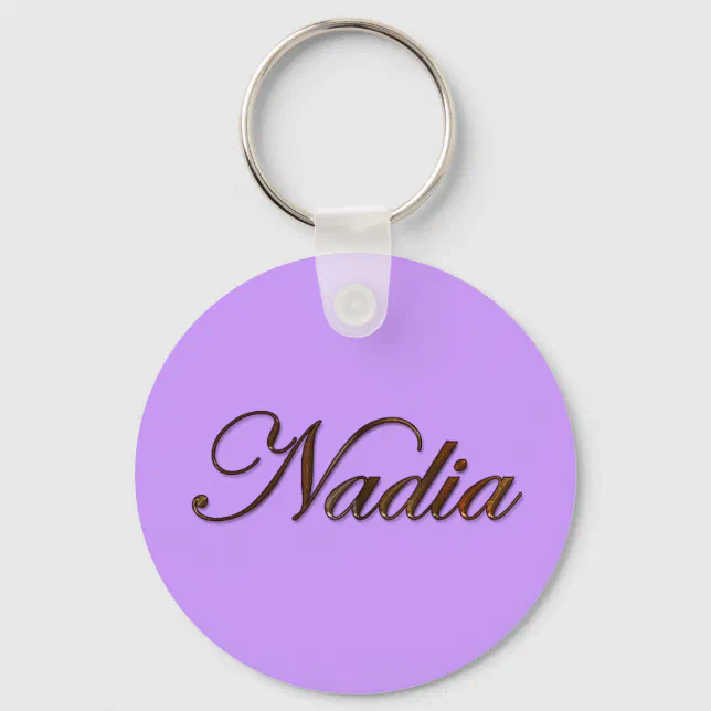 NADIA Name-Branded Gift Keychain or Zipper-pull | Zazzle