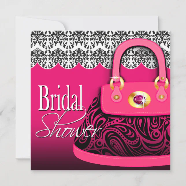 Nadia's Custom Posh Purse Bridal Shower Invitation | Zazzle