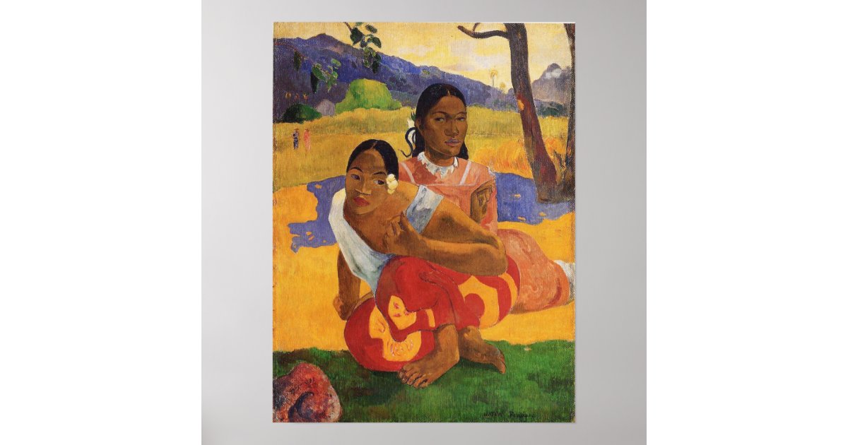 'Nafea Faa Ipoipo' - Paul Gauguin Print | Zazzle