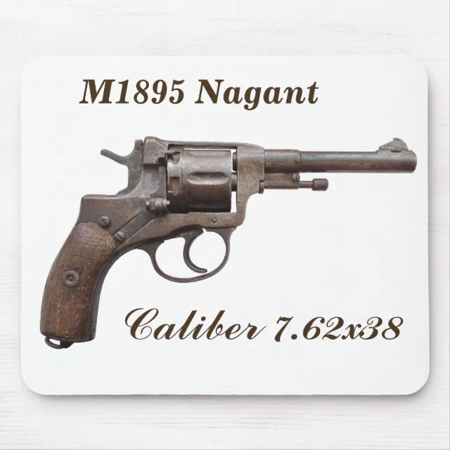 Nagant Revolver m1895 soviet russian ww2 mouse pad | Zazzle