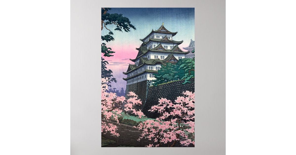 Nagoya Castle by Tsuchiya Koitsu Poster | Zazzle