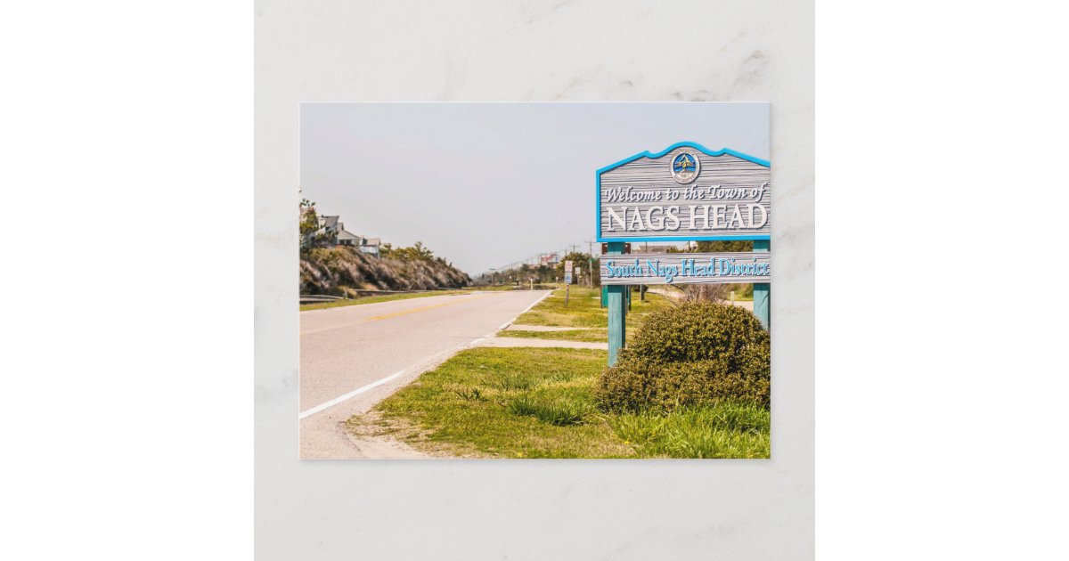 nags head north carolina town sign postcard | Zazzle