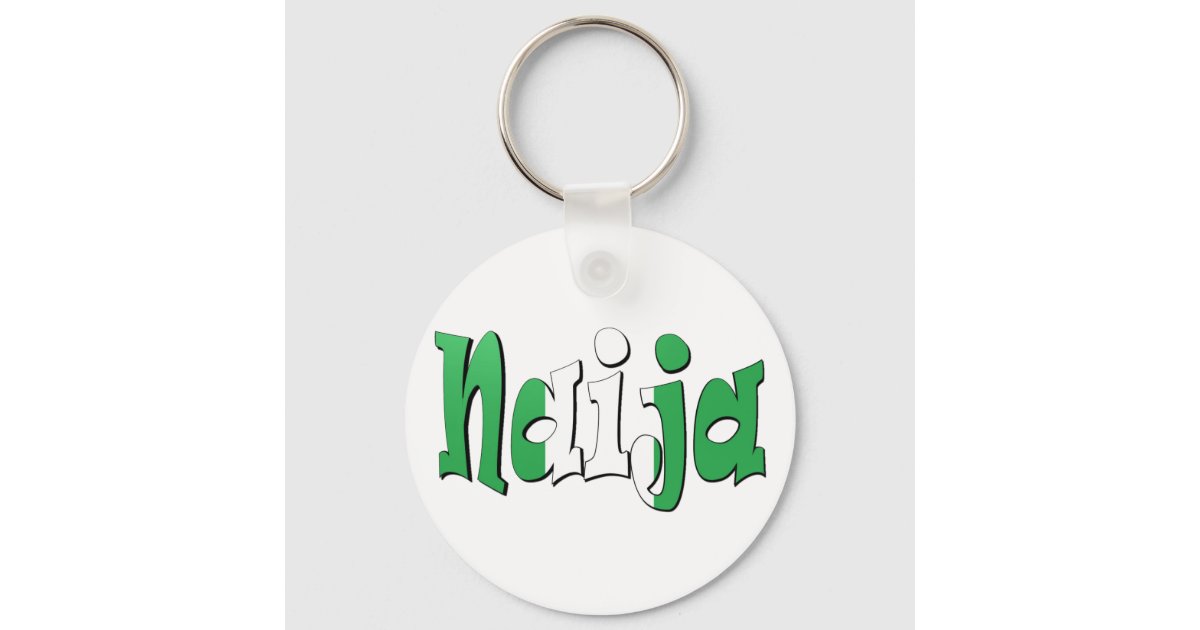 Naija (Nigerian Flag) Keychain | Zazzle