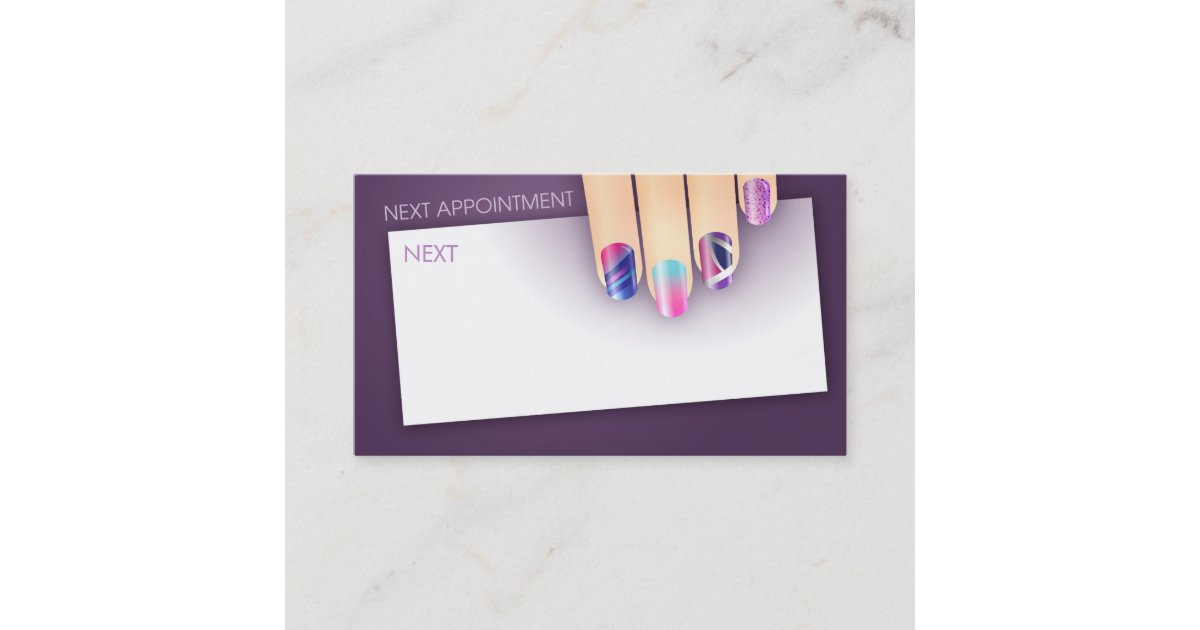 Nail Art Appointment & Business Card | Zazzle