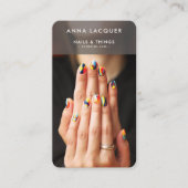 Nail Art Beauty Salon Manicure Specialist QR Code Business Card | Zazzle