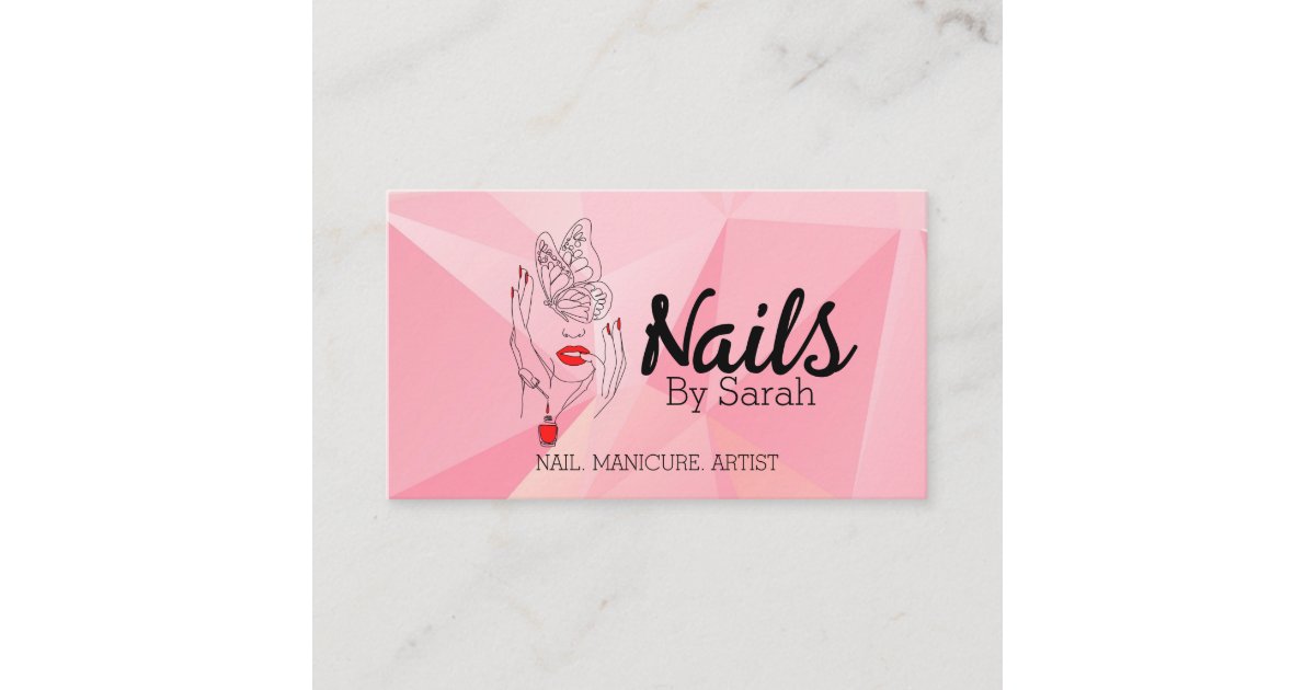 Nail art business card | Zazzle