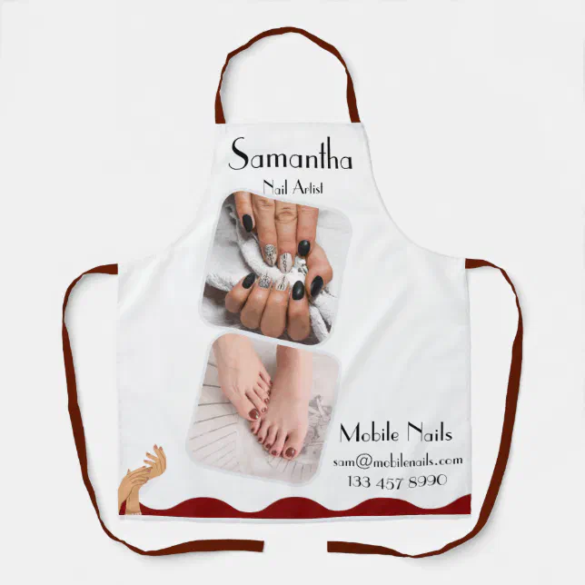 Nail Art Technician/Manicurist editable Apron | Zazzle