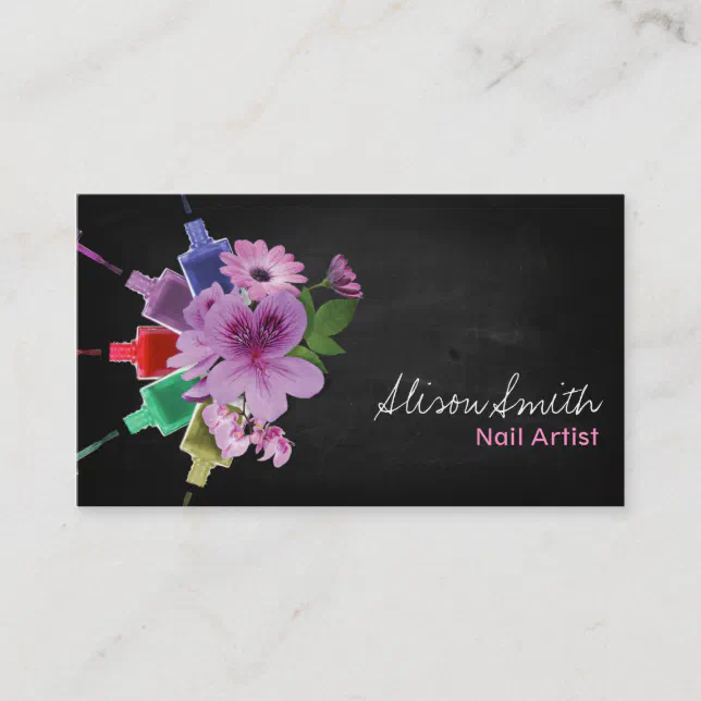Nail Artist Business Card | Zazzle