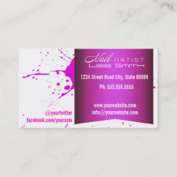 Nail Artist Business Card | Zazzle
