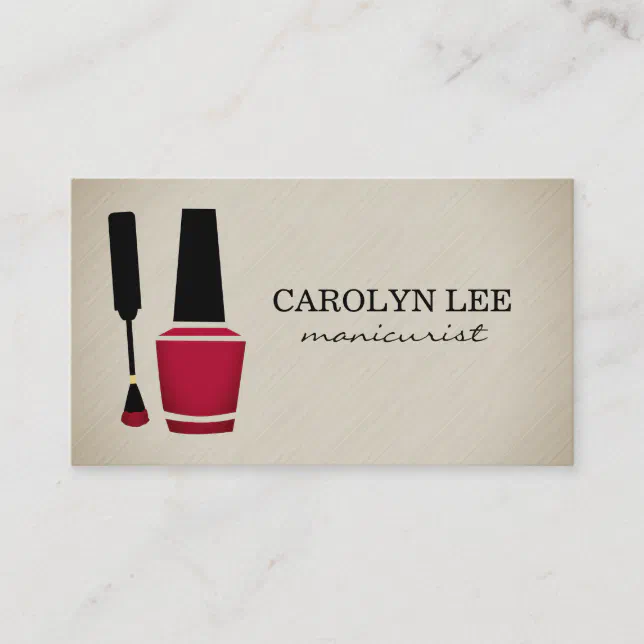 Nail Polish Business Card | Zazzle