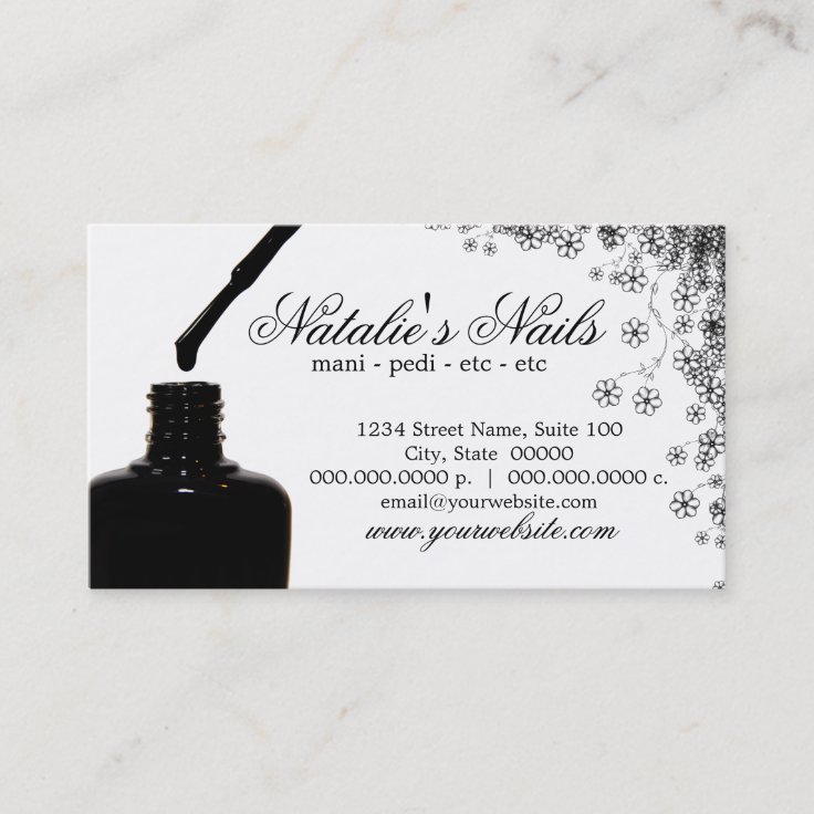 Nail Polish Business Cards | Zazzle