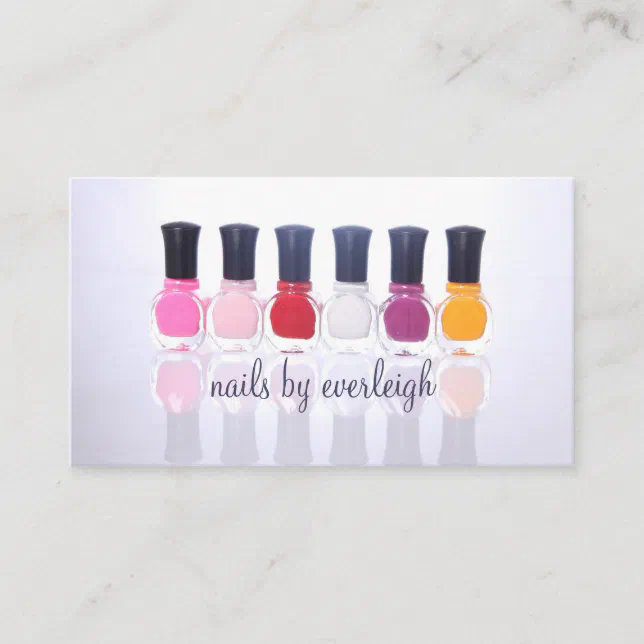 Nail Polish Nail Salon Business Card | Zazzle