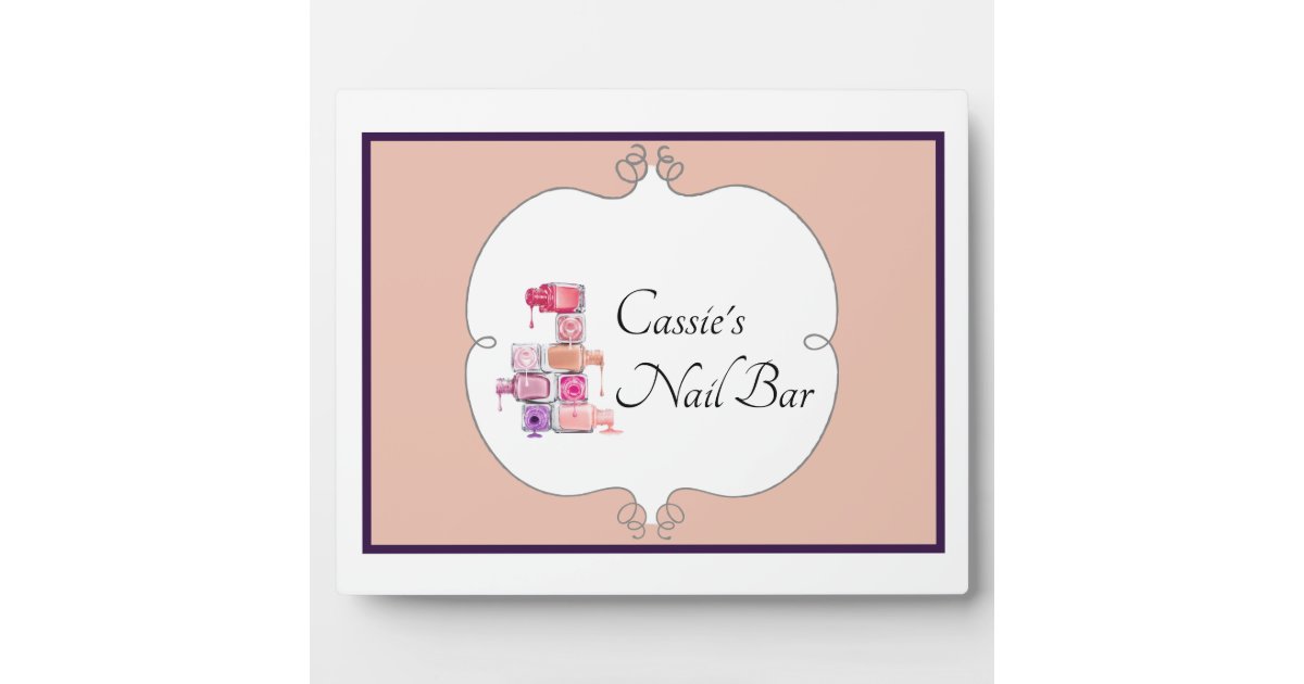 Nail Polish Stack Personalized Plaque | Zazzle
