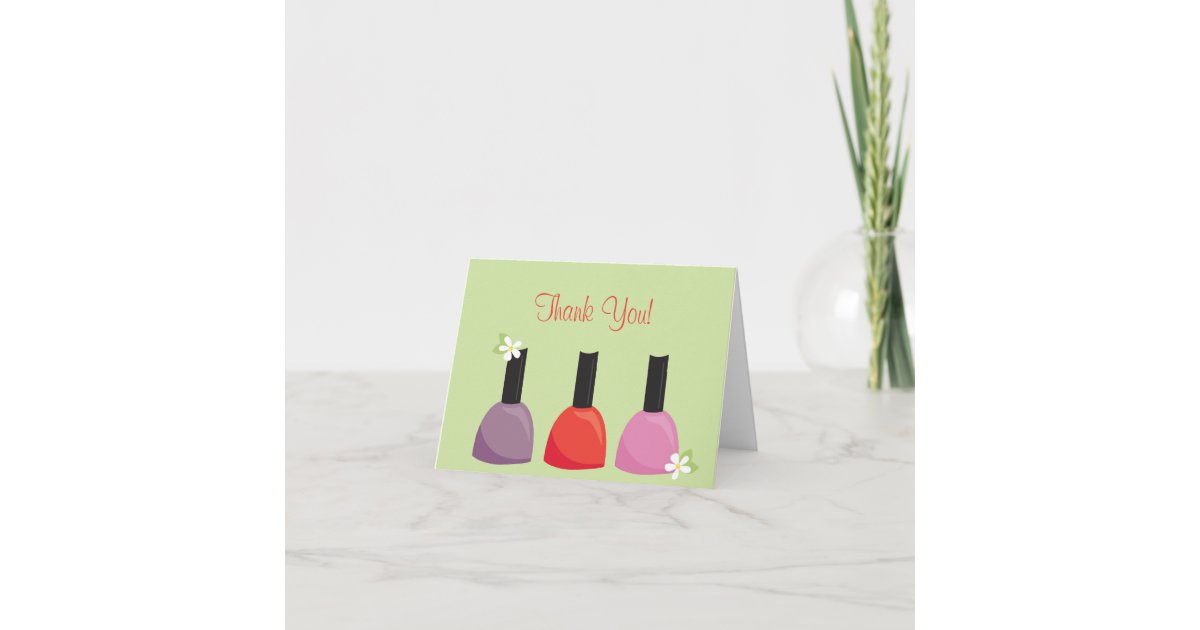 Nail Polish Thank You Card | Zazzle