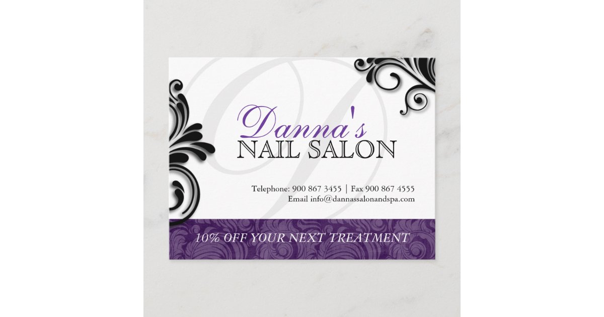 Nail Salon and Spa Advertising Postcard | Zazzle