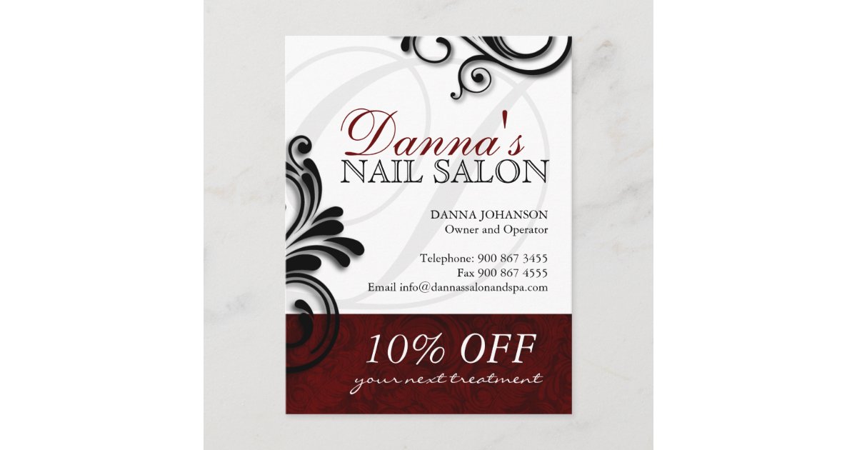Nail Salon and Spa Advertising Postcard | Zazzle