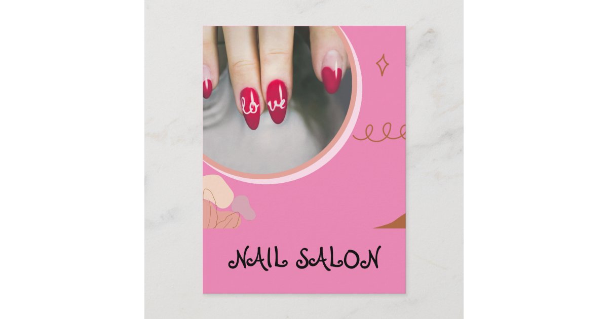 Nail Salon Business Postcard | Zazzle