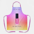 Nail salon manicurist modern polish colorful apron | Zazzle
